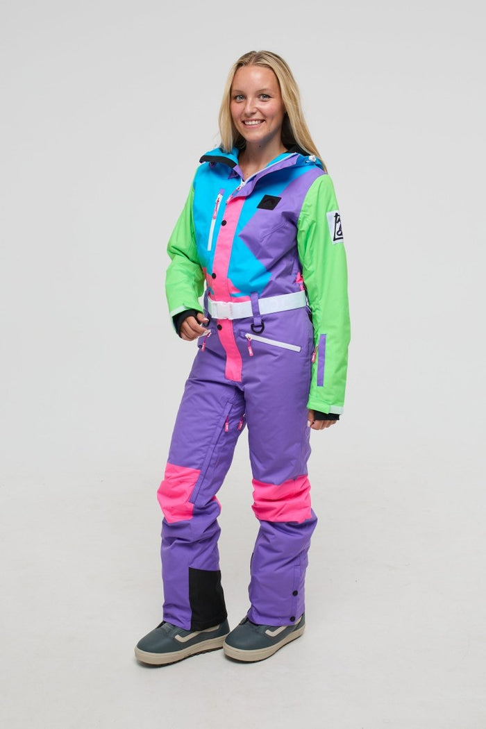 Powder Hound Neon Ski Suit | Retro Snow Suit (Women's) - OOSC Clothing