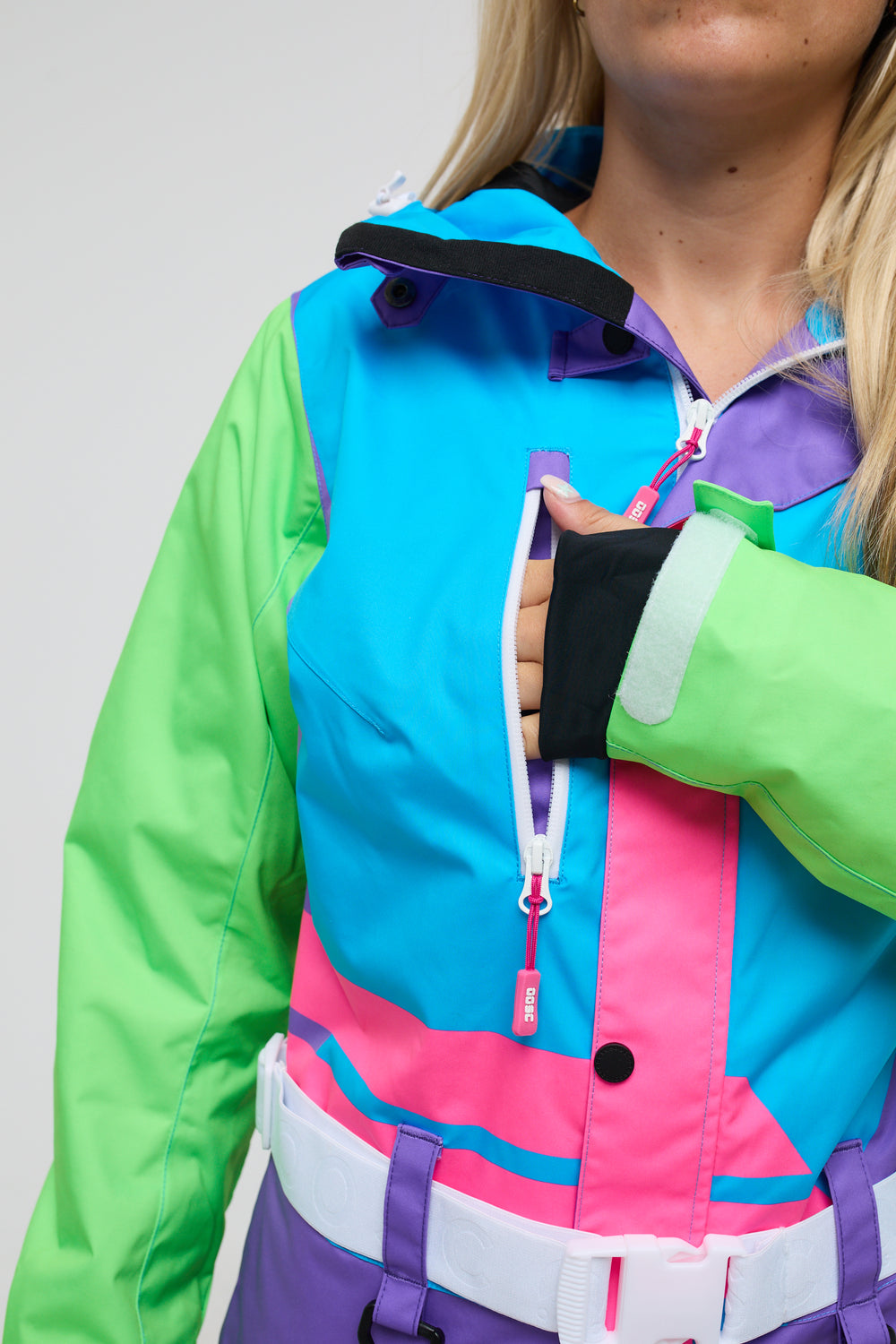 Powder Hound Neon Ski Suit | Retro Snow Suit (Women's) - OOSC Clothing