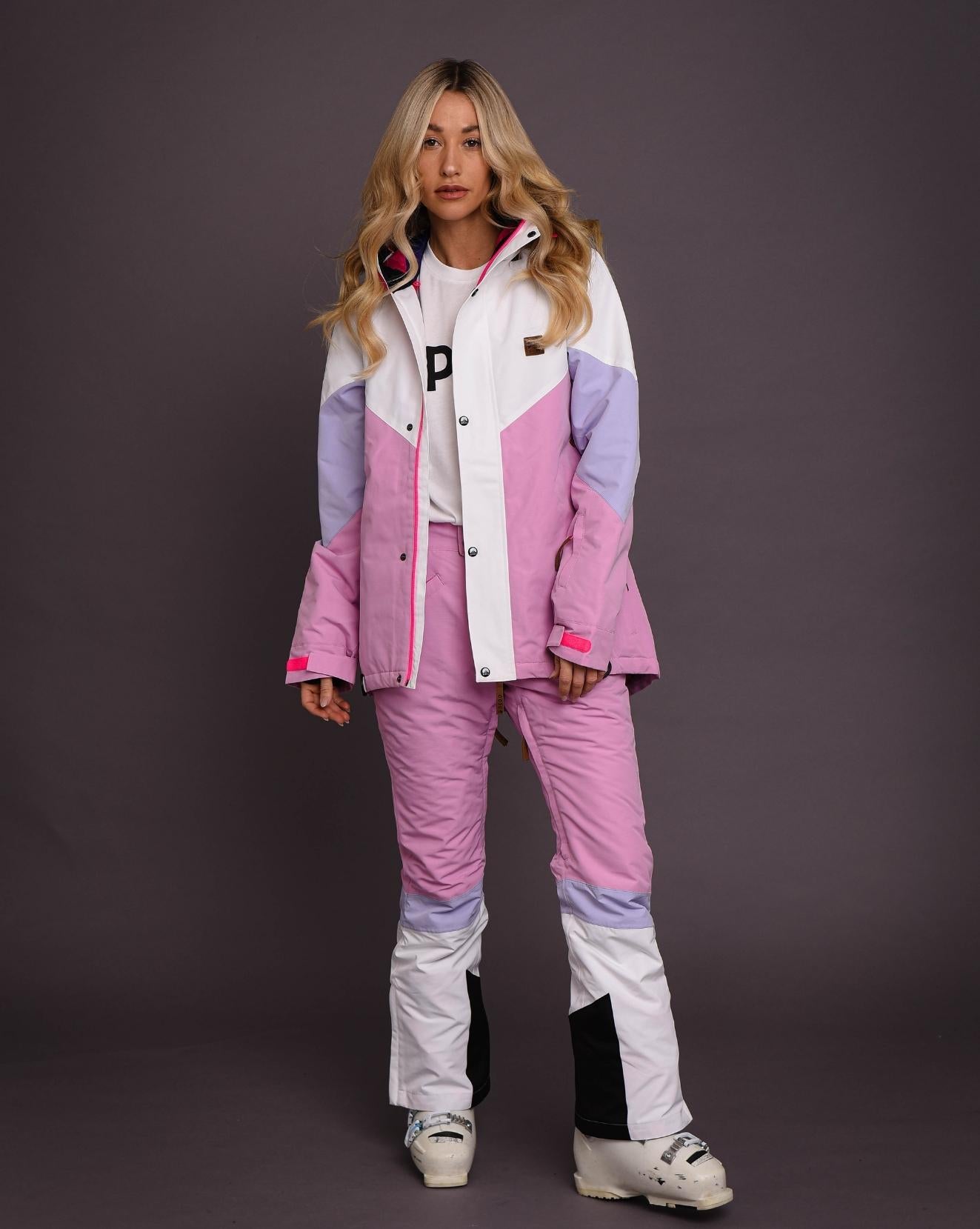 Lilac & Pink Ladies Ski Jacket - OOSC Clothing